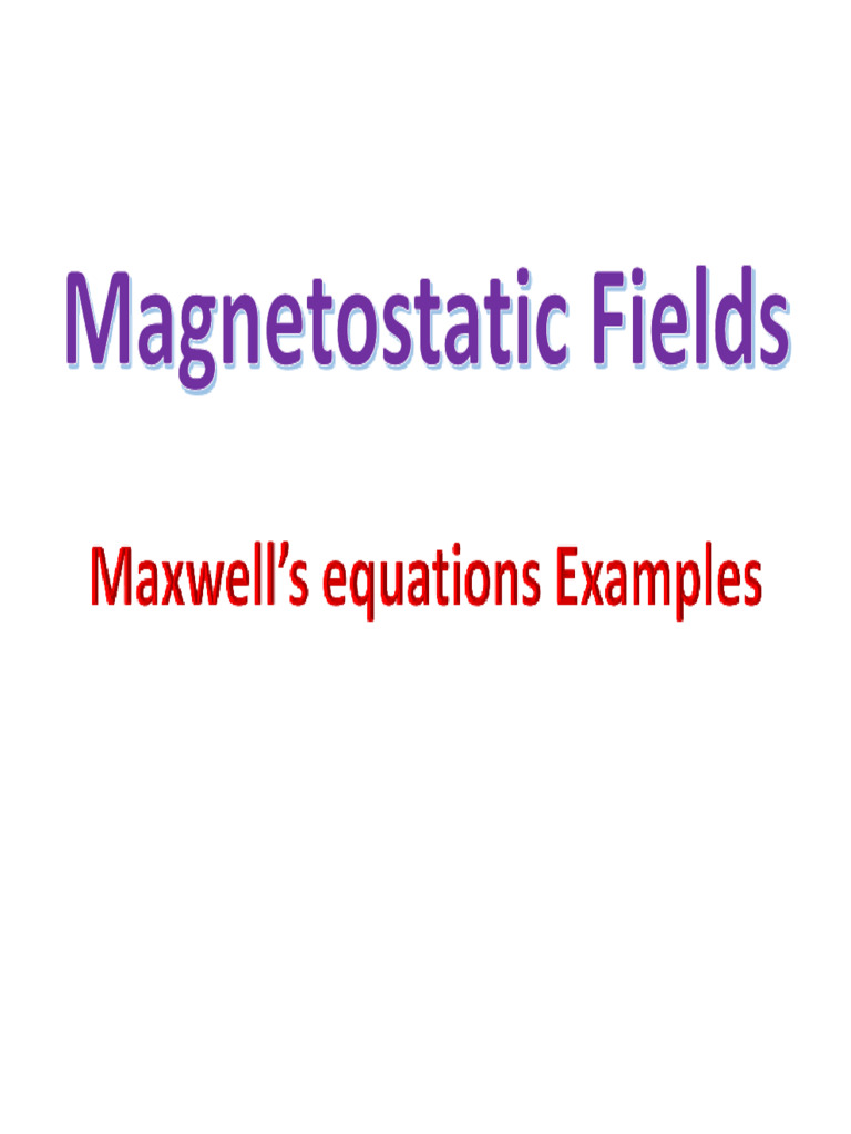Examples On Maxwell's Equations | PDF | Coordinate System ...