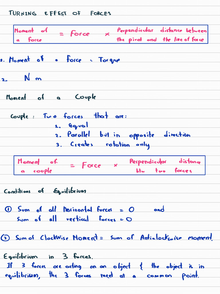 Turning Effects of Forces - 250415 - 015858 | PDF
