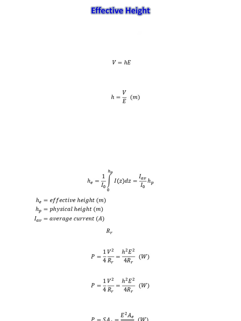 Effective Height | PDF
