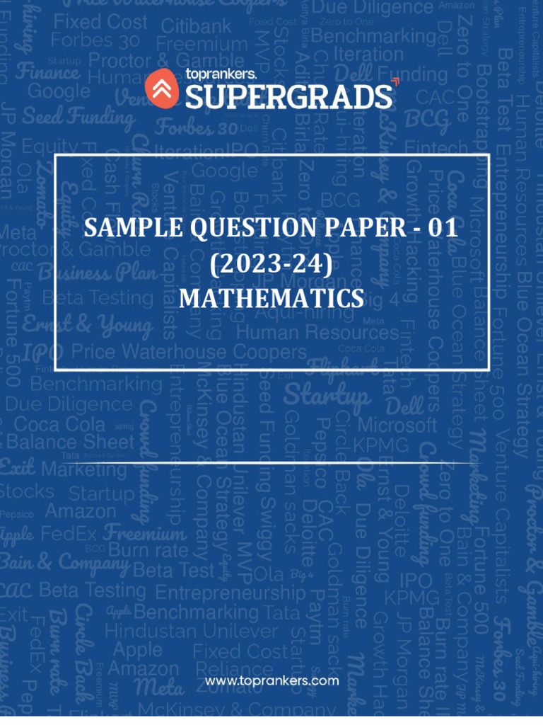 Cuet Boards Mathematics Question Paper 1 0280642bd2de2 | PDF ...