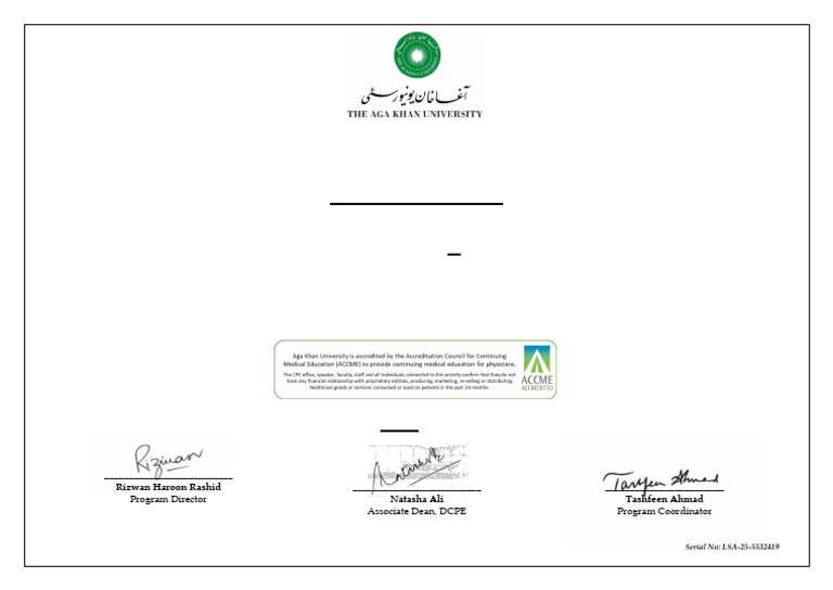 CME Certificate | PDF
