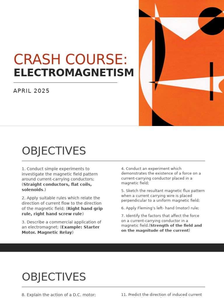 CSEC PHYSICS Lesson On Electromagnetism | PDF | Electromagnetic ...