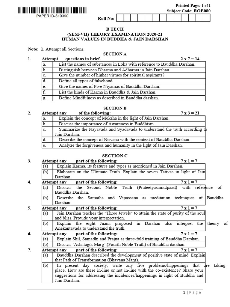btech-oe-7-sem-human-values-in-buddha-and-jain-darshan-roe080-2021 ...