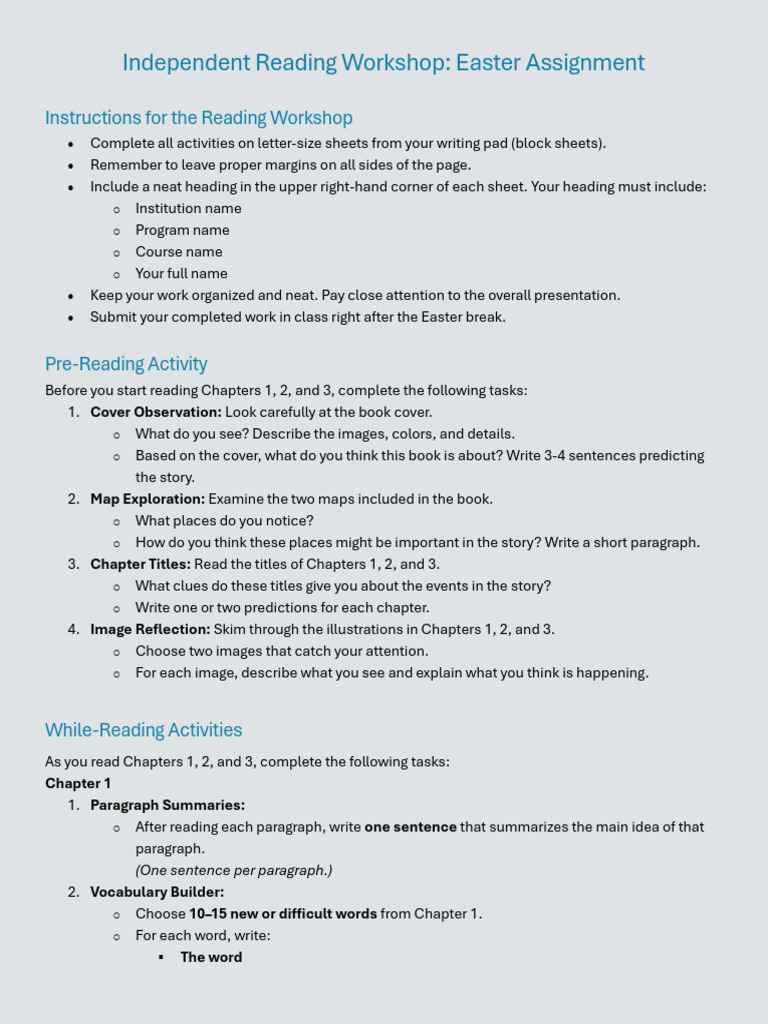 Independent Reading Workshop Dead Cold | PDF | Cognition