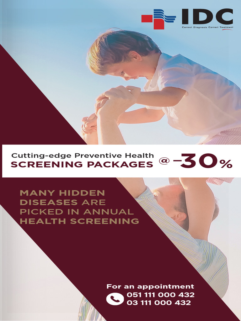 Health Packages Broucher Idc | PDF | Cholesterol | Endocrine System