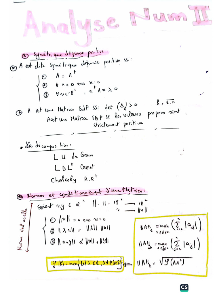 Résumé2 Analyse Numérique 2 | PDF