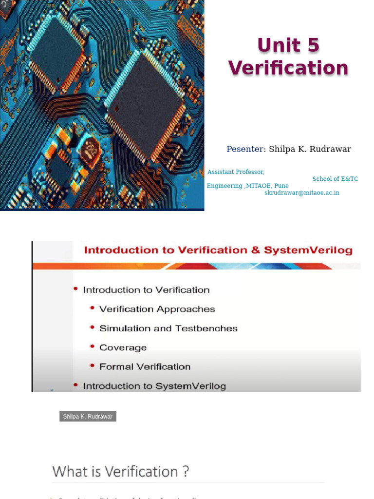 SKR UNIT5 Verification | PDF