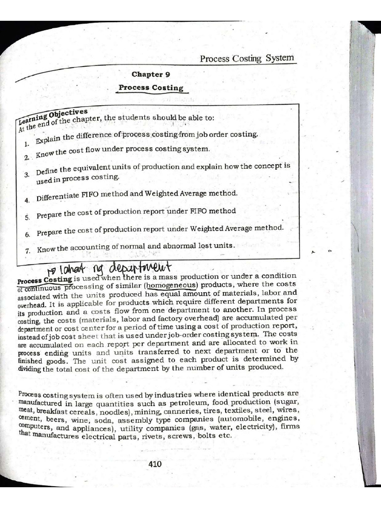 Process Costing | PDF