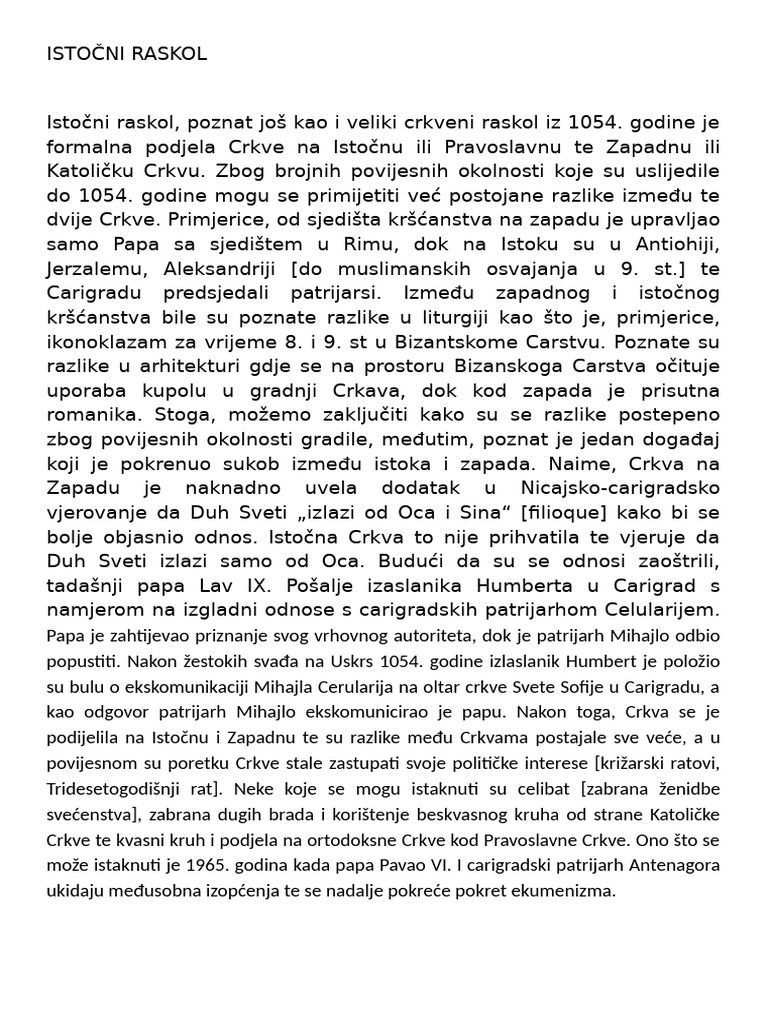 Istočni Raskol | PDF