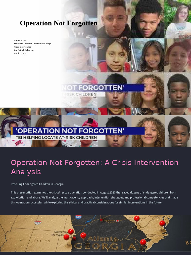 Operation Not Forgotton Final | PDF | Human Trafficking | Psychology