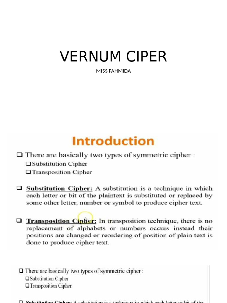 Vernum Ciper | PDF