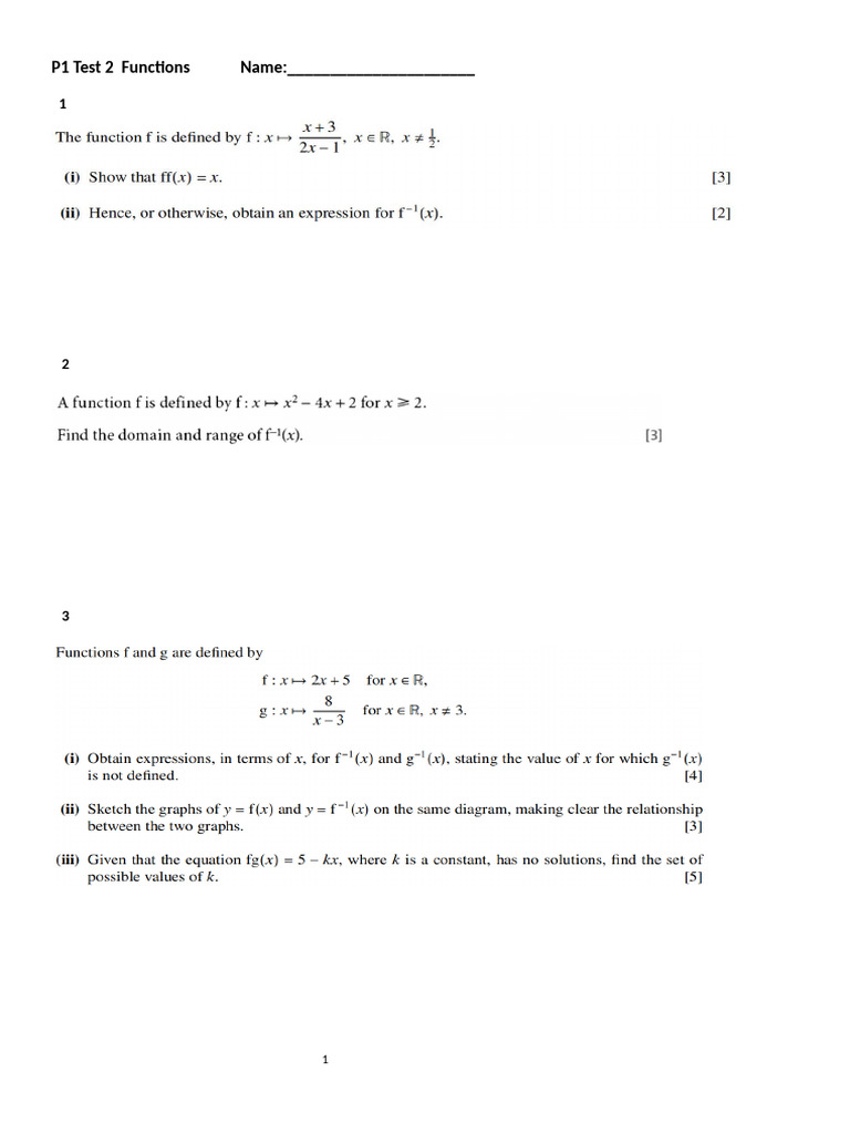 Functions Quiz | PDF