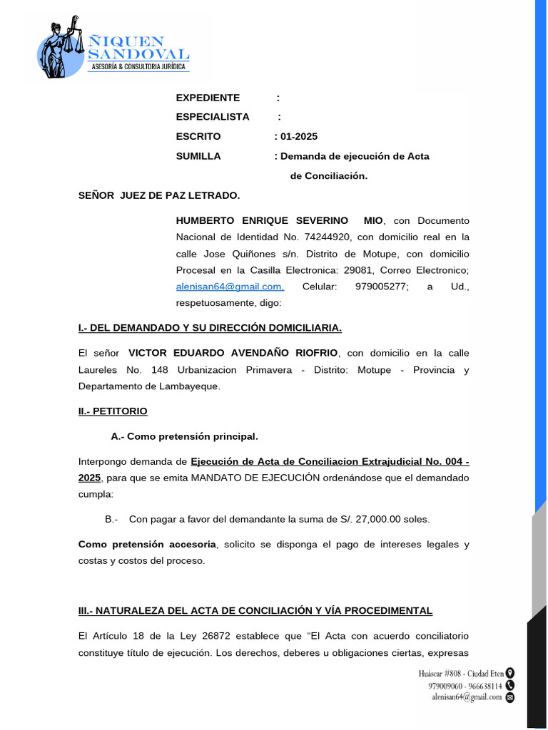 Demanda Corregida | PDF | Demanda judicial | Justicia