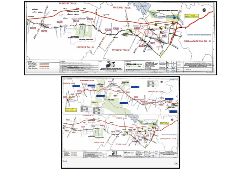 Srirangapatna Kushalnagar Bypass Road Map | PDF