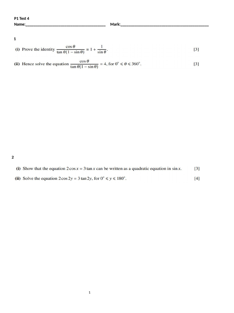 4 Tri Quiz and Answer | PDF
