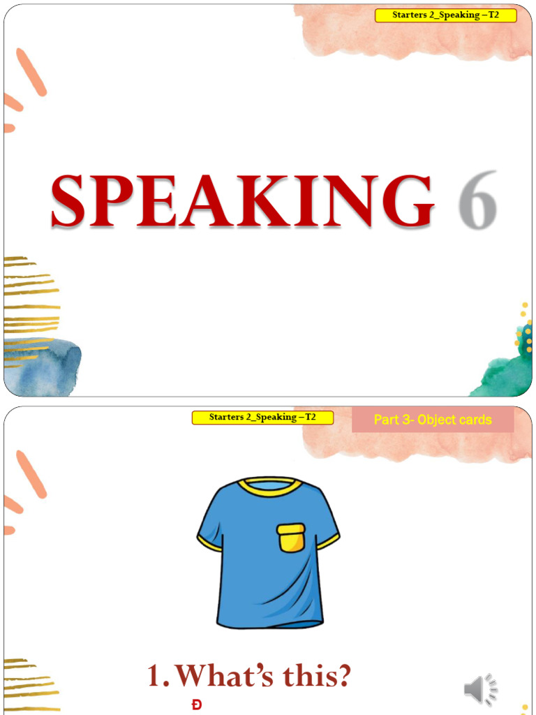 Starters 2 - Speaking 6 | PDF