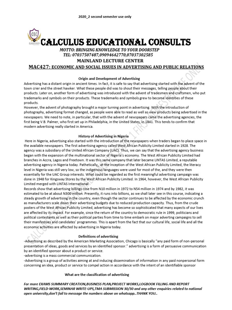 Mac 427 | PDF | Public Relations | Marketing