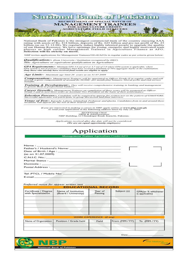 Application Form MTO Agr | PDF
