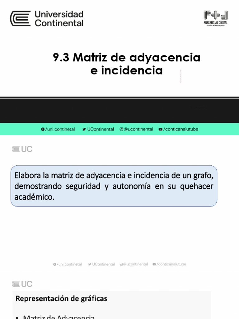 9.3. Matriz de Adyacencia e Incidencia | PDF