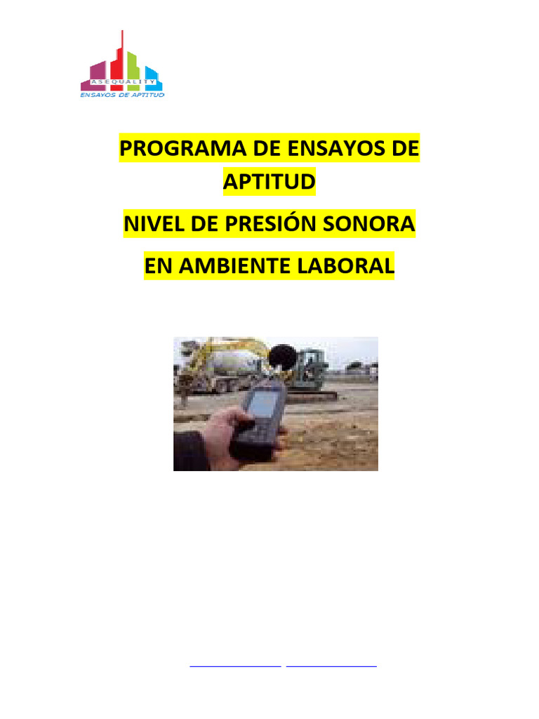 Anexo Catalogo Pea RL | PDF | ruido