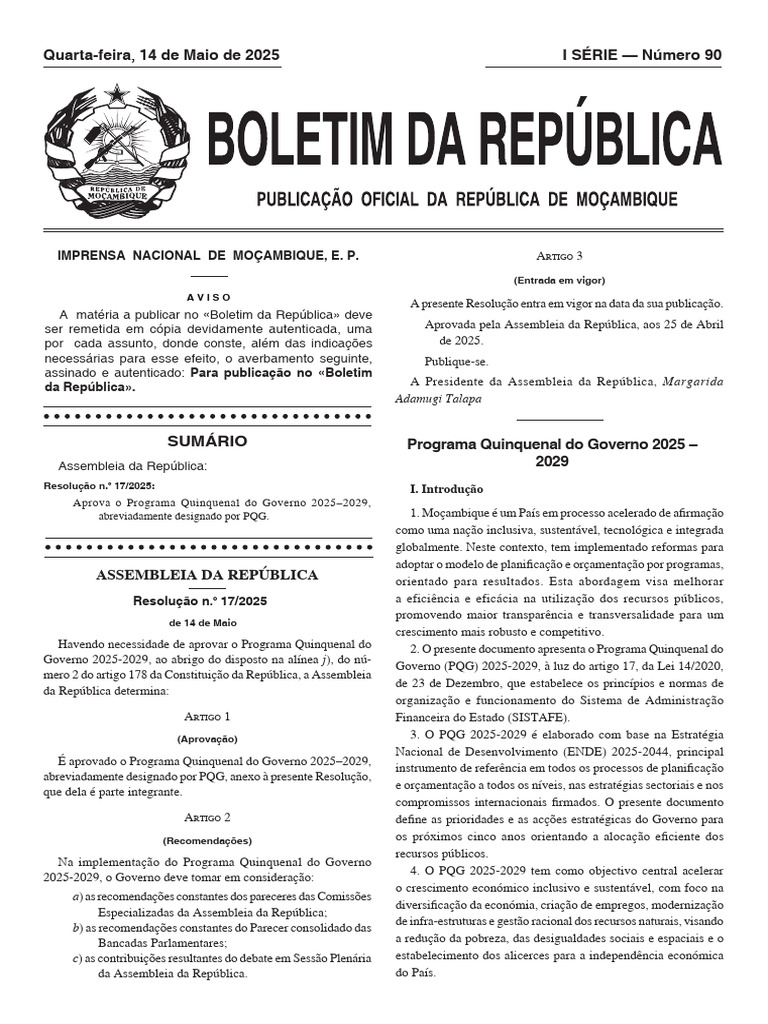 PQG 2025-2029 | PDF | Economia | Sustentabilidade