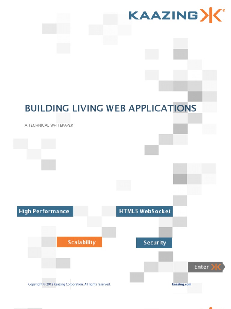 Kaazing WP Living Web Architecture Mar 2012 | PDF | Model–View–Controller | Web Application