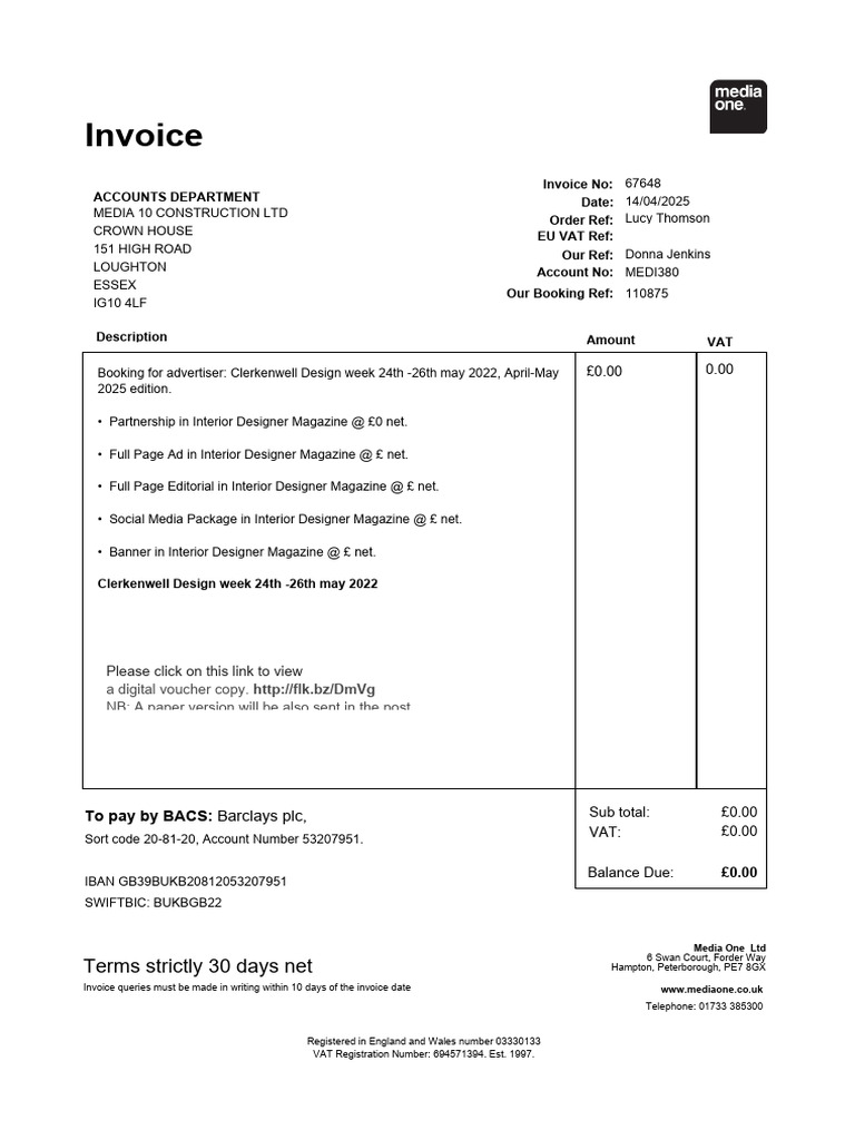 Invoice 67648 | PDF | Financial Services | Banking