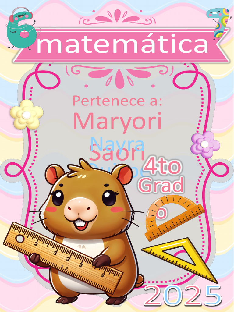 Capibara Matematica Caratula Girl | PDF