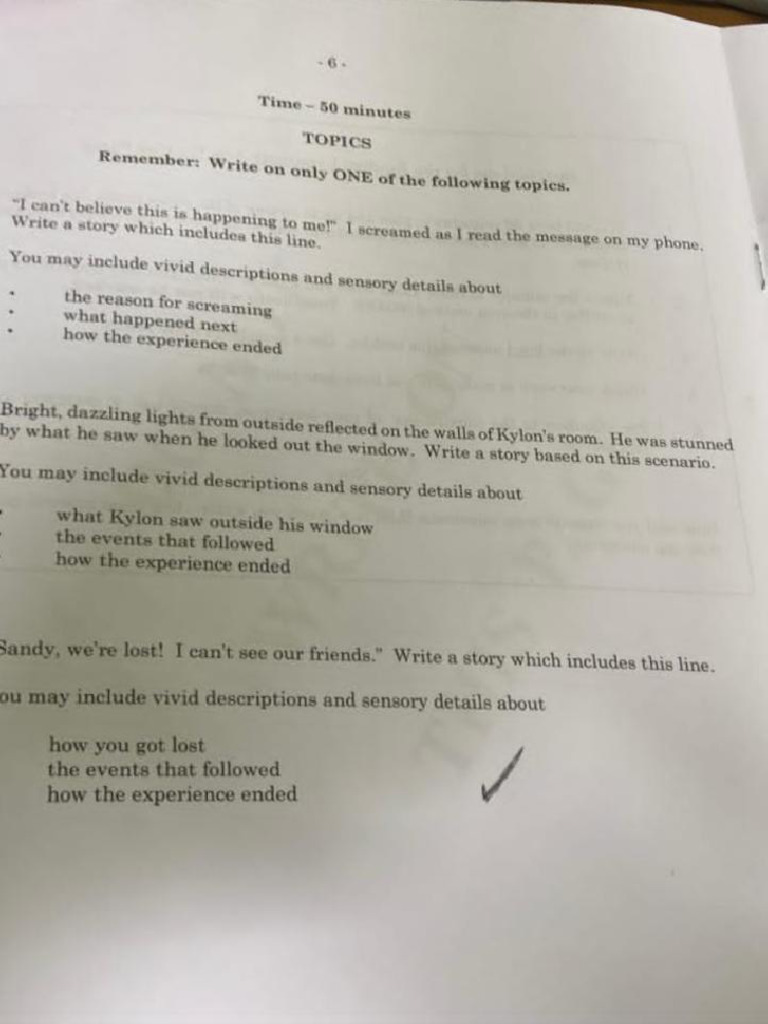 Creative Writing 2025 SEA Paper | PDF