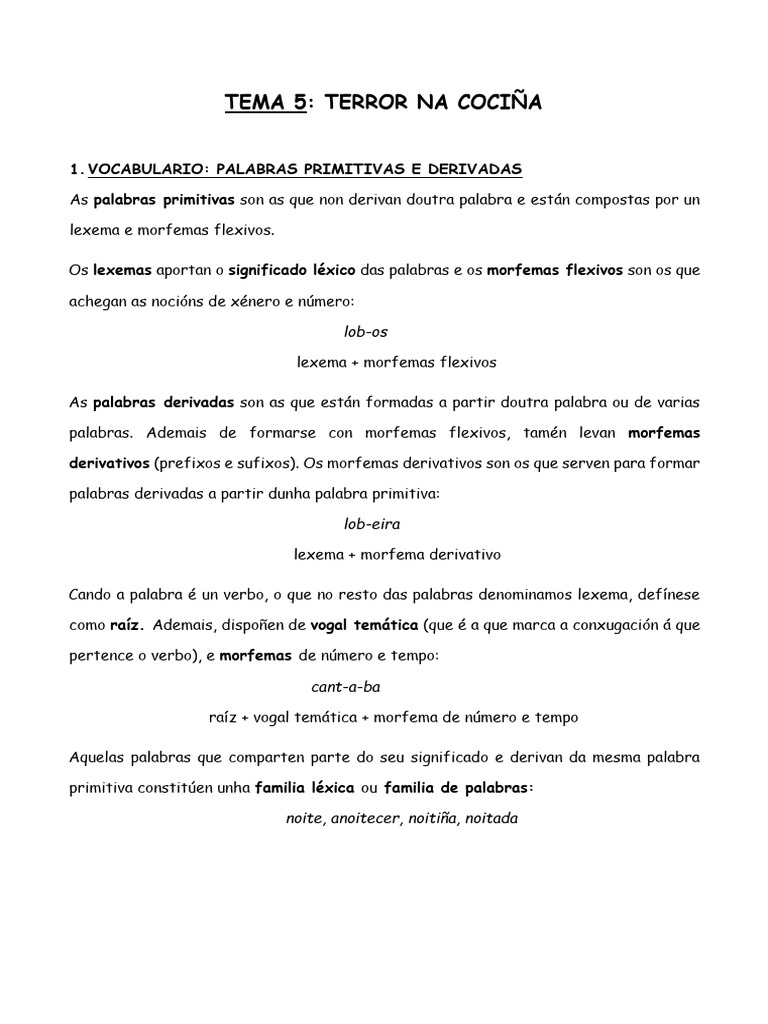 Resumo Tema 5 Galego | PDF