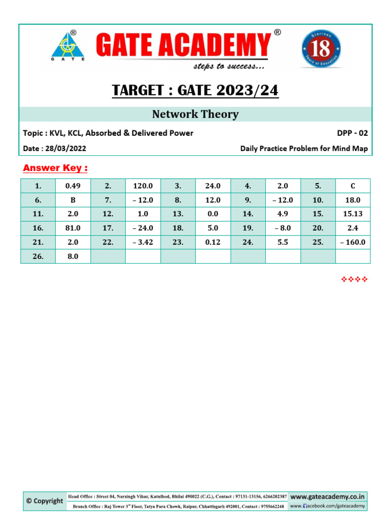DPP-02 (Answer Key)-1 | PDF