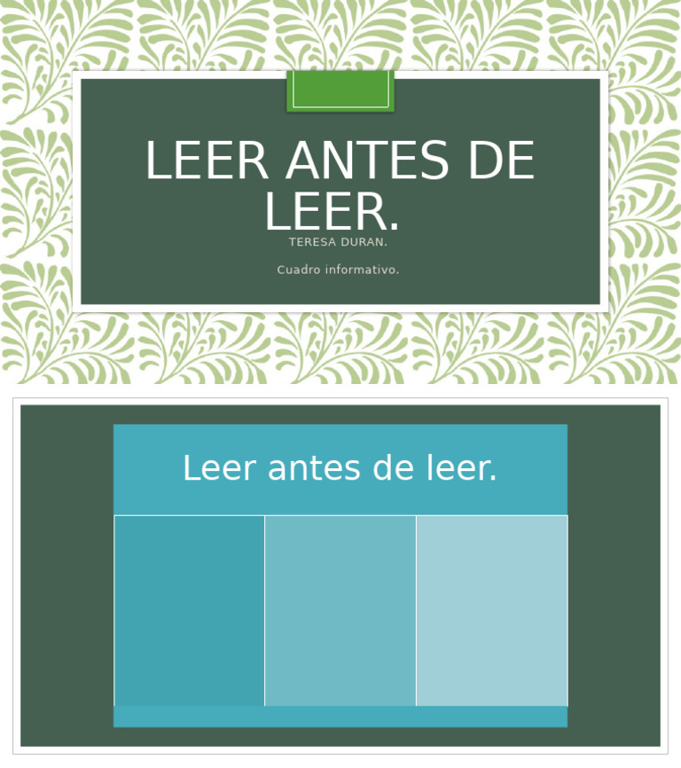Leer Antes de Leer | PDF