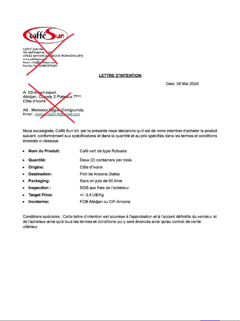 Lettre D'intention | PDF