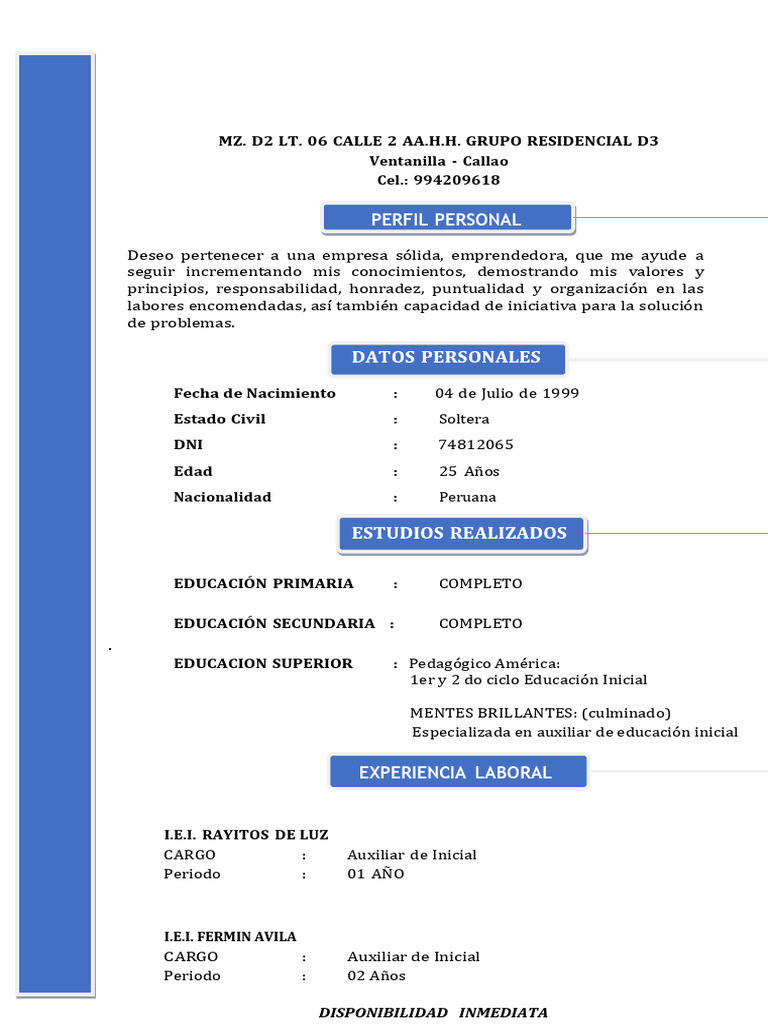 Rosa Luz CV 21 | PDF