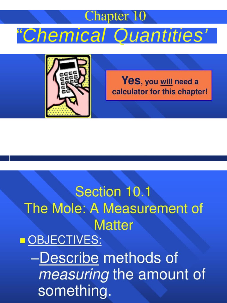 Chemical Quantities | PDF | Mole (Unit) | Chemical Compounds