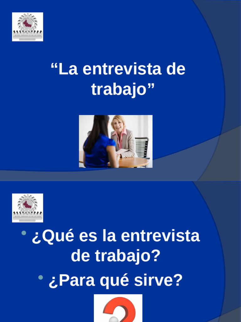 La Entrevista de Trabajo | PDF