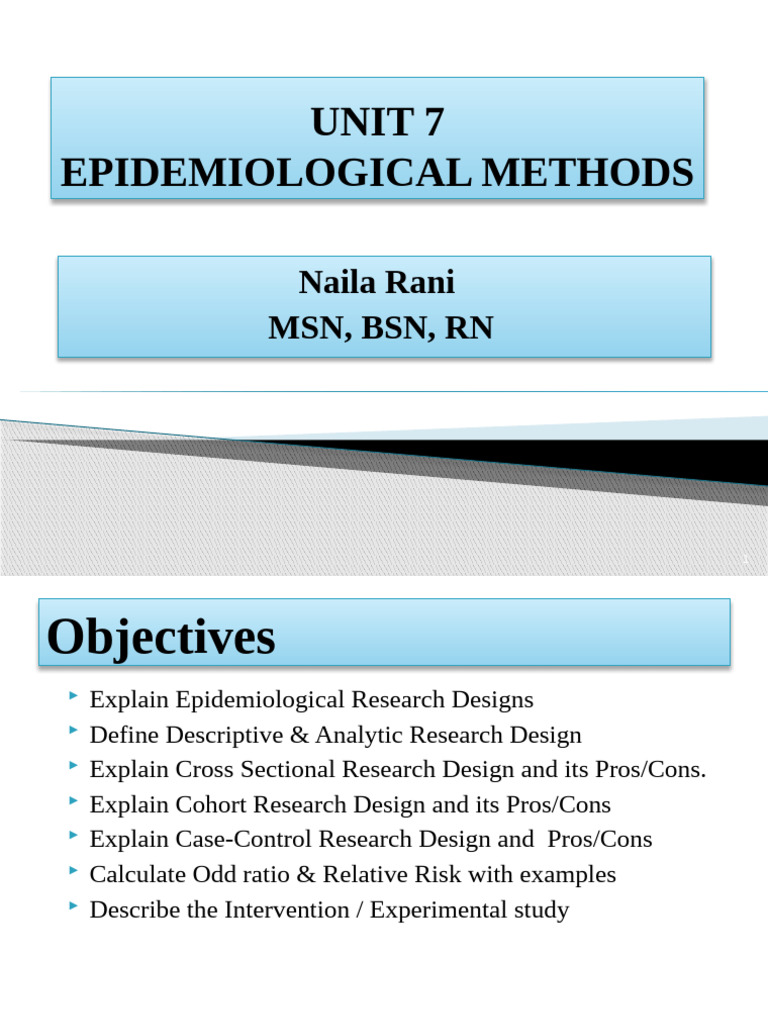 Epidemiology Unit # 07 | PDF | Epidemiology | Randomized Controlled Trial