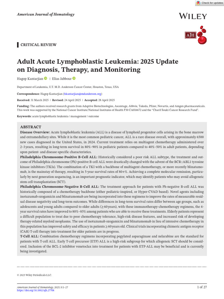 AML | PDF | Leukemia | Medical Specialties