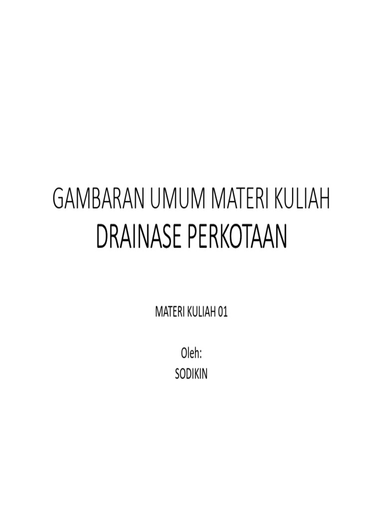 Kuliah 01_GAMBARAN UMUM MATERI KULIAH | PDF
