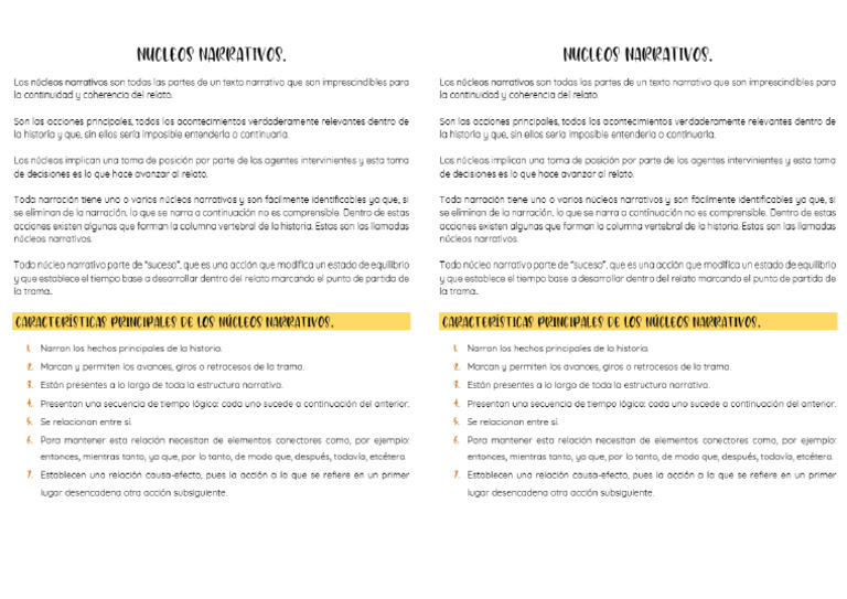 Núcleos Narrativos | PDF