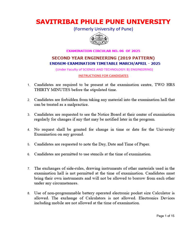Time-Table-of - ENDSEM S.E. (2019-PAT.) | PDF | Computer Programming | Engineering
