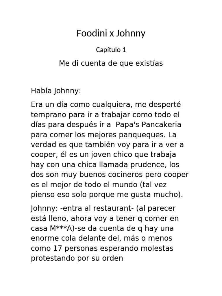 Foodini X Johnny | PDF