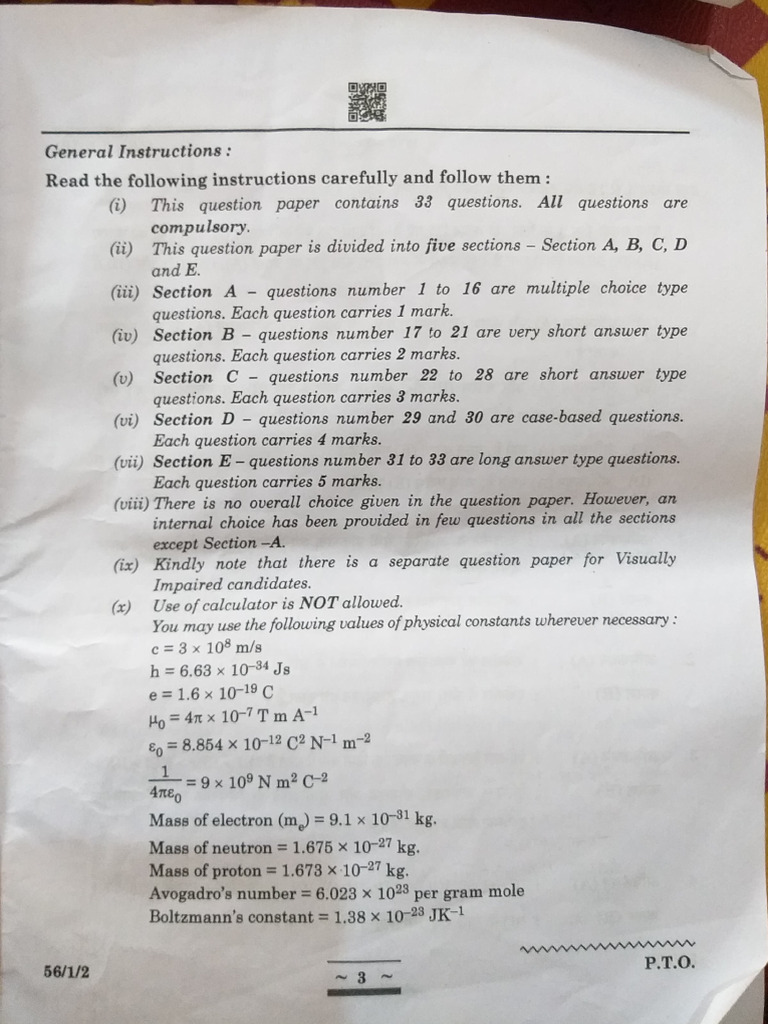 Chemistry Question Paper | PDF