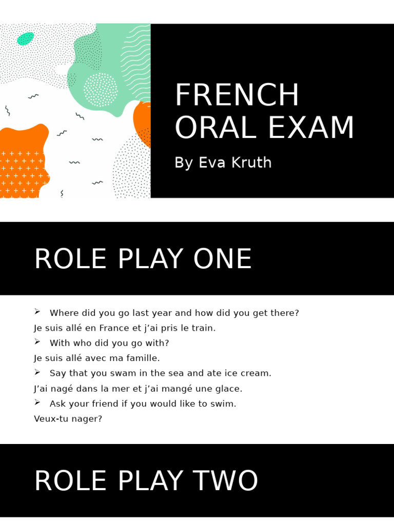 French Oral Exam | PDF