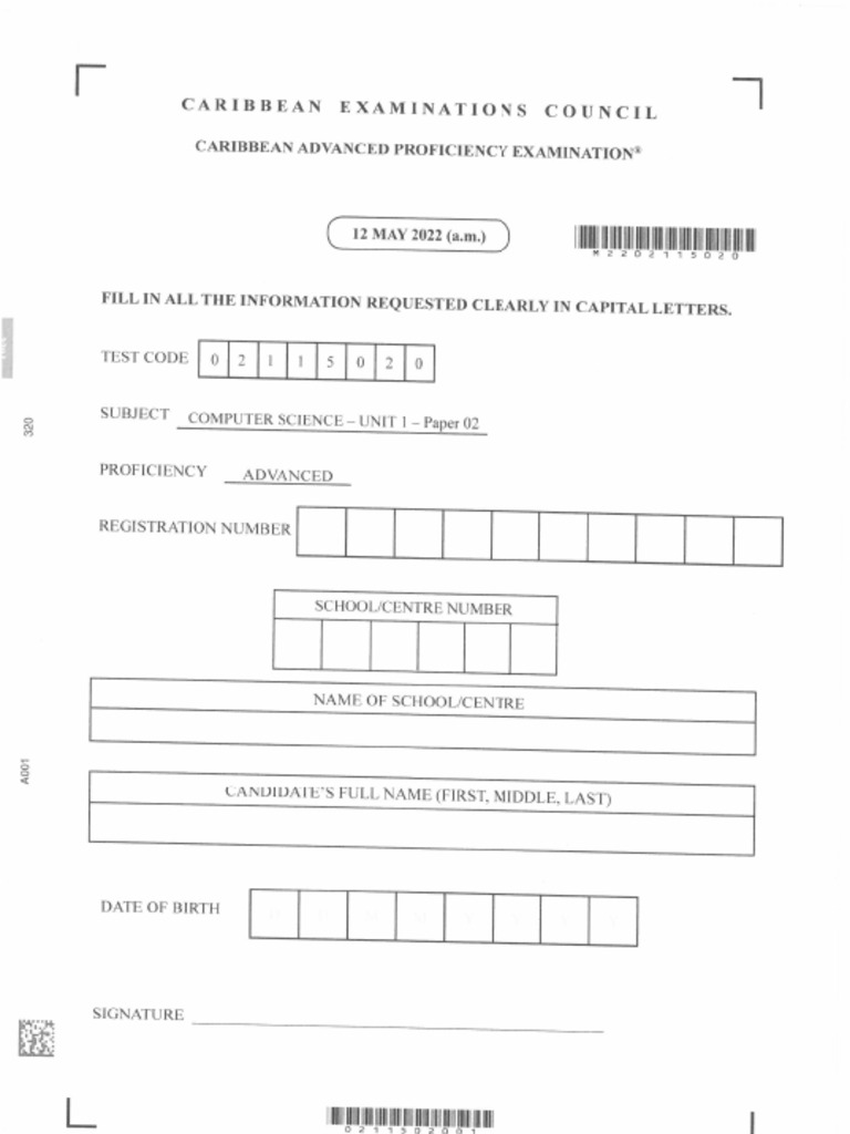 Cape Computer Science Syllabus 2022 | PDF | Central Processing Unit ...