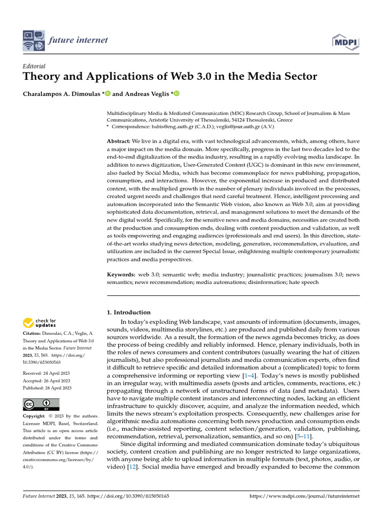 Futureinternet 15 00165 v2 | PDF | Semantic Web | World Wide Web