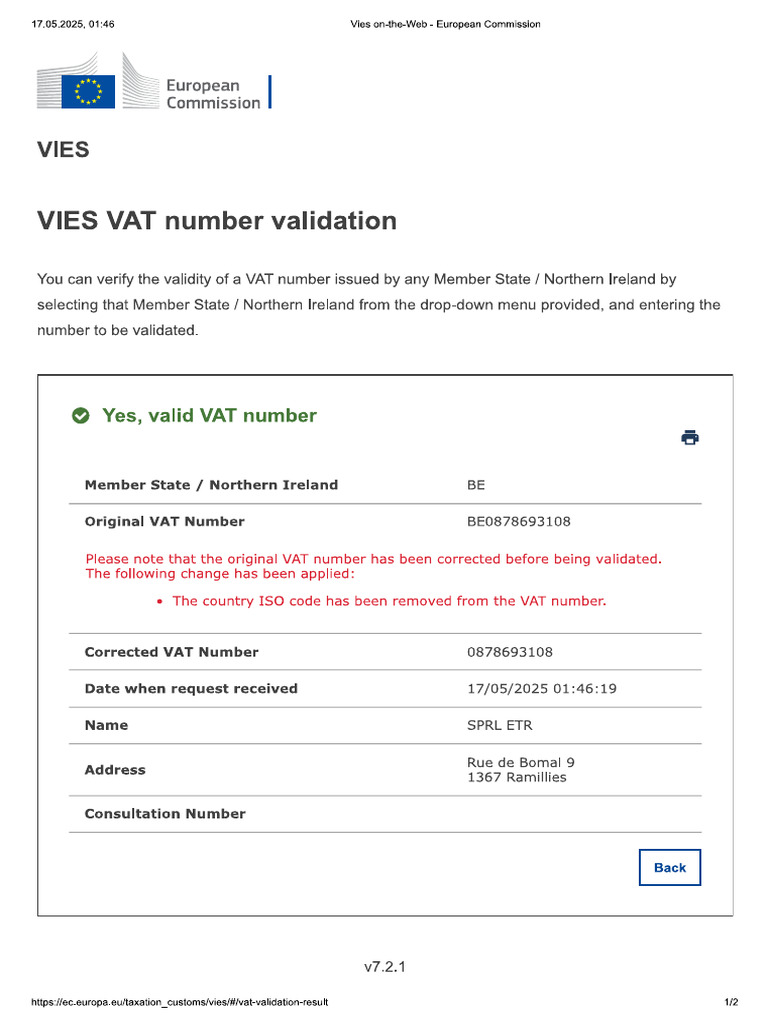 VAT Valid EU | PDF