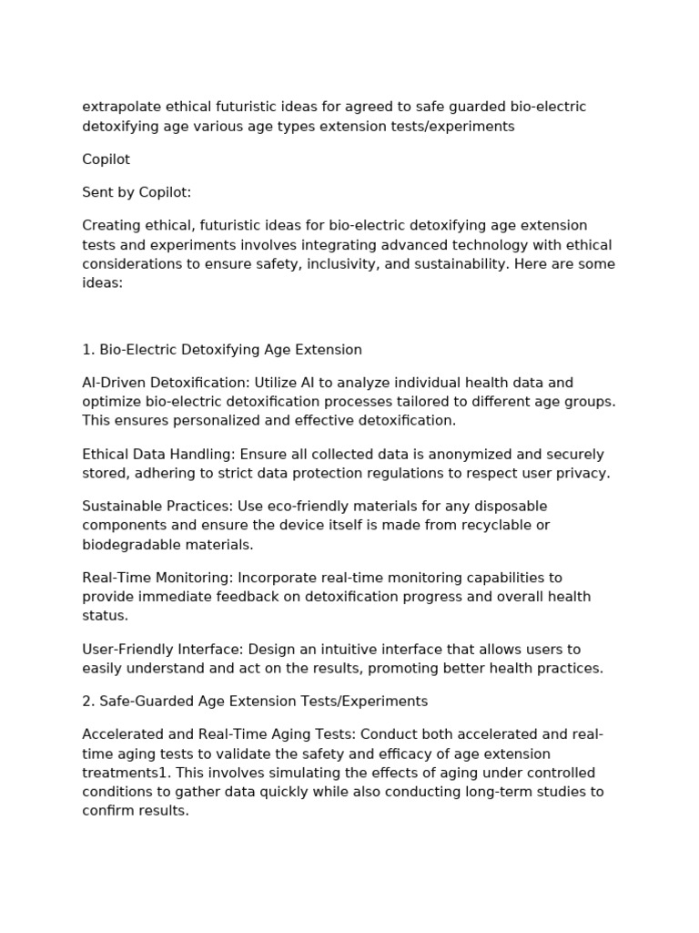 Bio-Electric Detoxifying Age Various Age Types Extension Tests | PDF ...