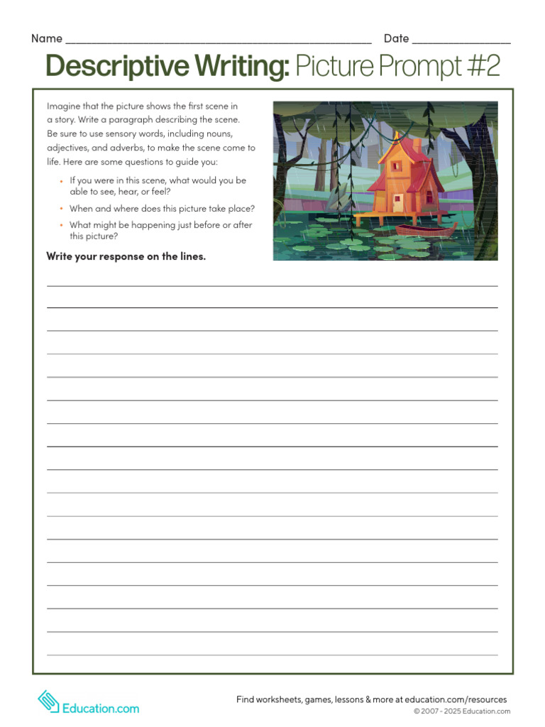 Descriptive Writing Picture Prompt 2 | PDF