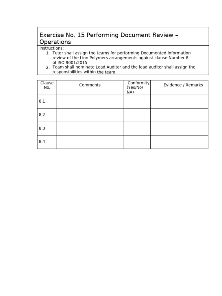 Exercise No 15 | PDF